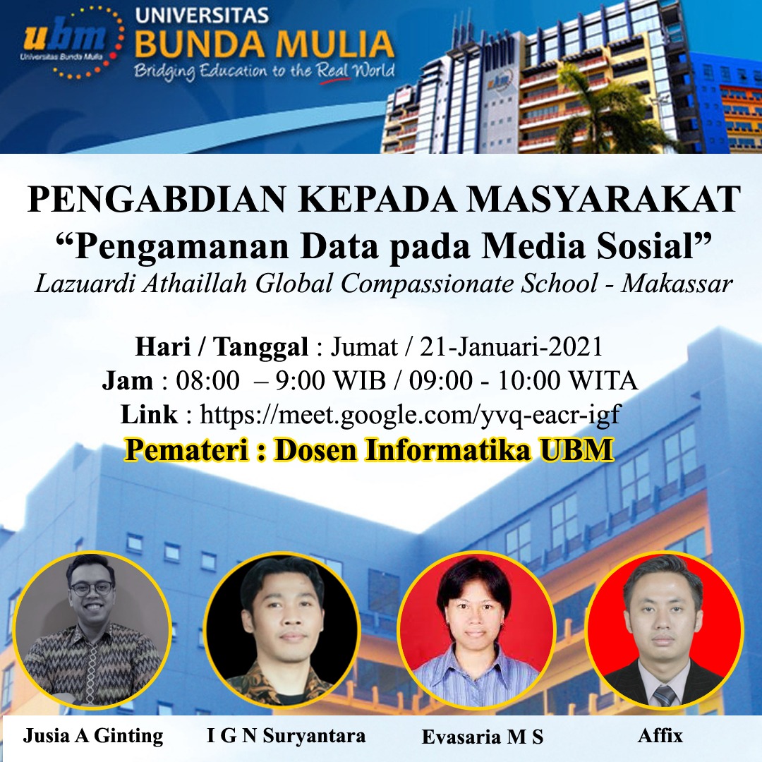 Pengabdian Kepada Masyarakat "Pengamanan Data pada Media Sosial ...